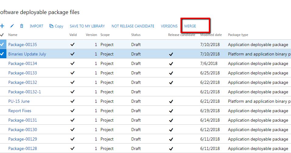 AX/D365 Technical Blog: Merge deployable packages in Dynamics 365FO / 7.0