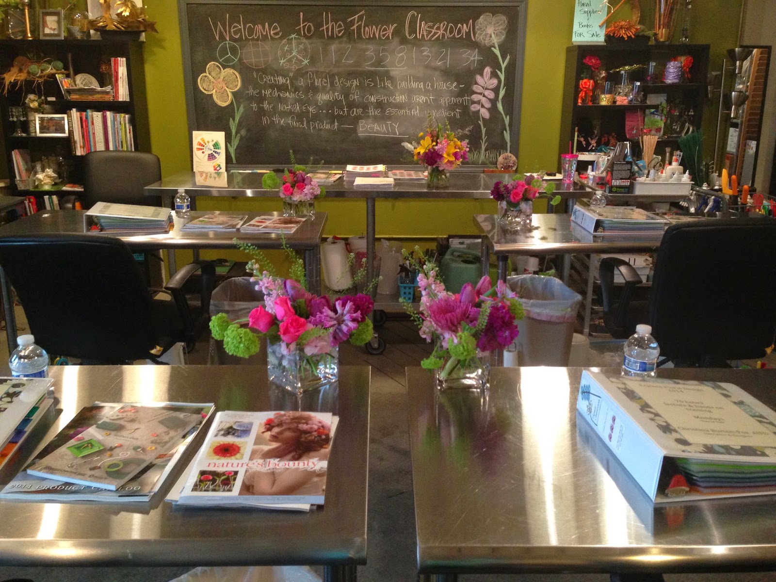 flower classroom: Explore Floral Design Class design tables ready for ...