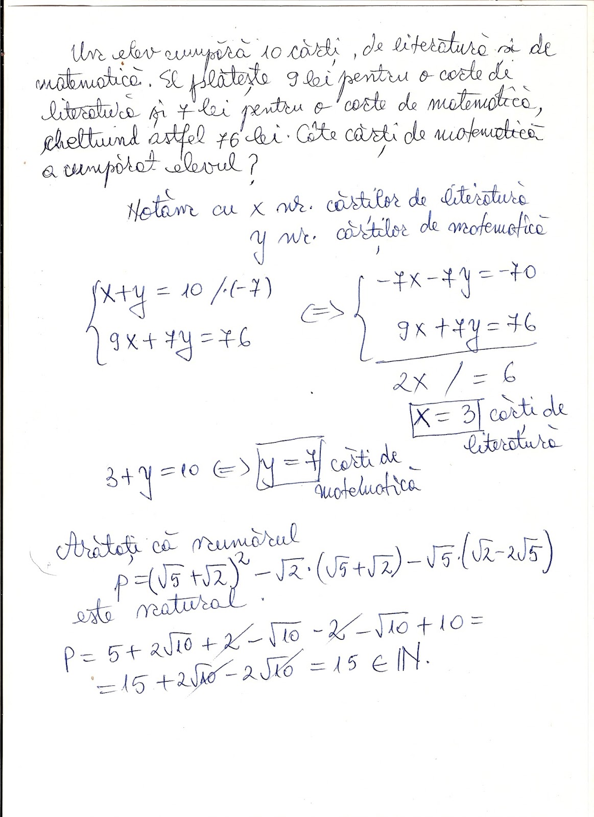Probleme rezolvate,compuneri,eseuri...: Exercitii si probleme pentru ...