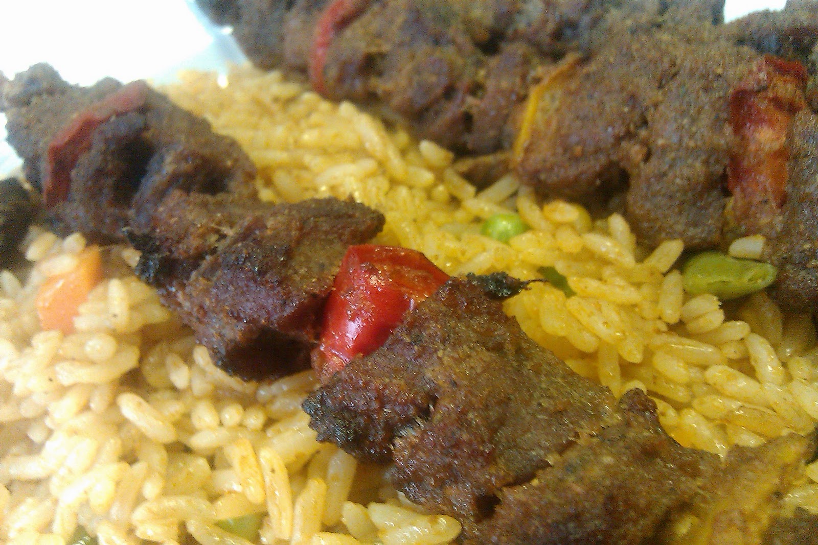Sasi's Almost African Kitchen: Fried Rice with Suya