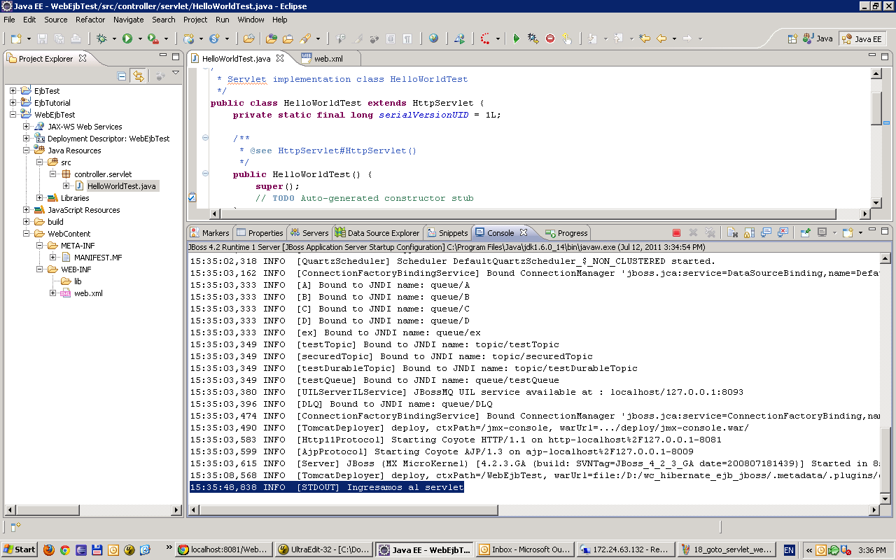 Java Frameworks & APIs: EJB - Configuración Eclipse + JBoss + EJB3 Java Frameworks & APIs: EJB - Configuración Eclipse + JBoss + EJB3