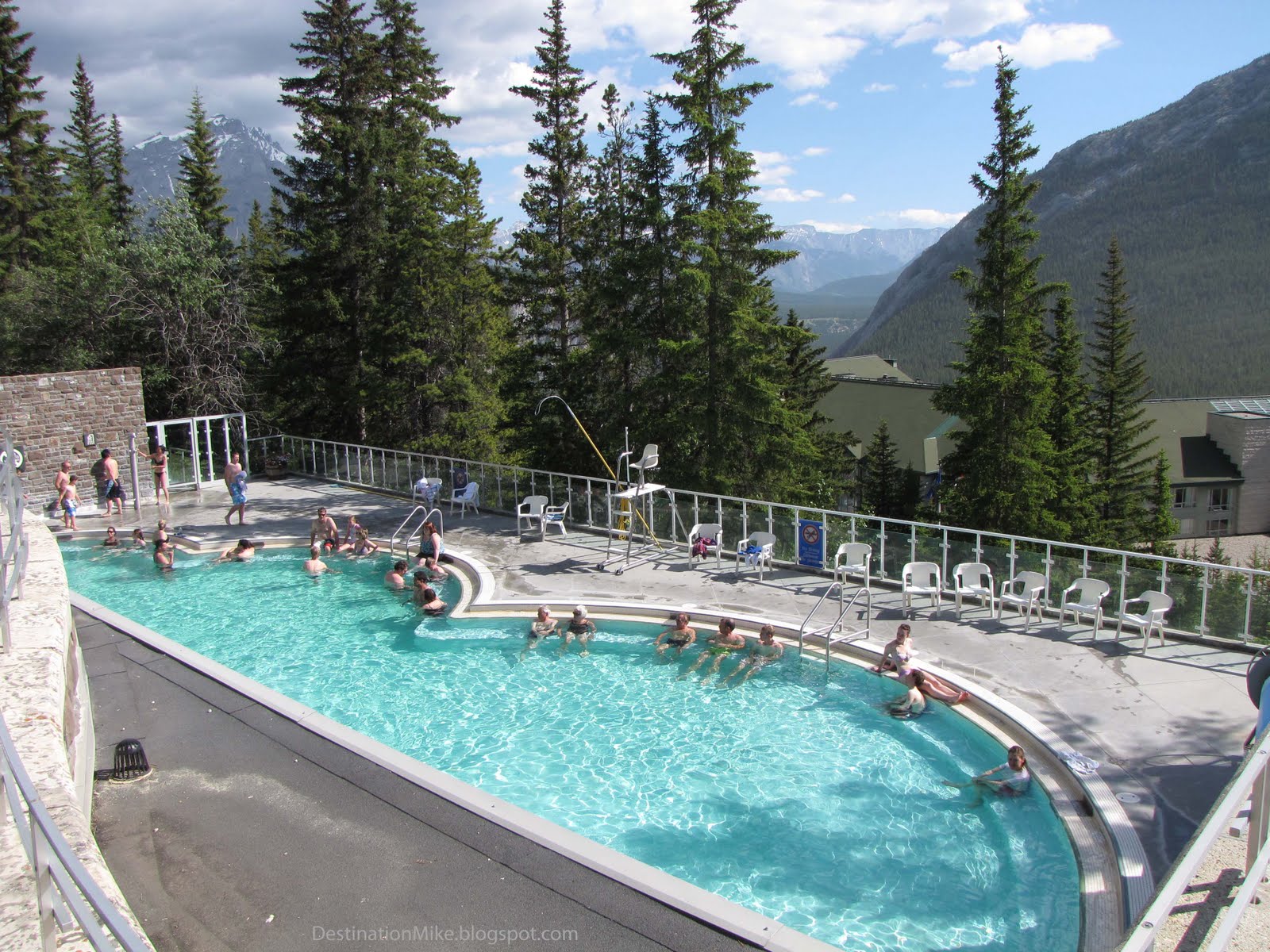 Destination Mike: Relaxing at the Banff Upper Hot Springs