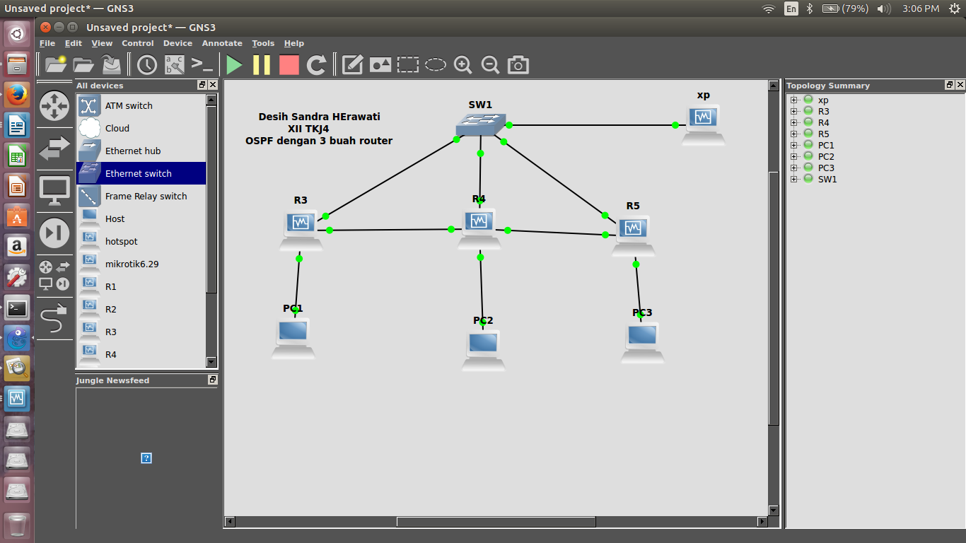 Desih sandra : JOBSHEET 09 OSPF DENGAN 4 ROUTER MIKROTIK