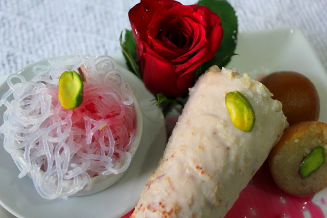 Gulabi Gulab Jamun Kulfi - Ribbons to Pastas