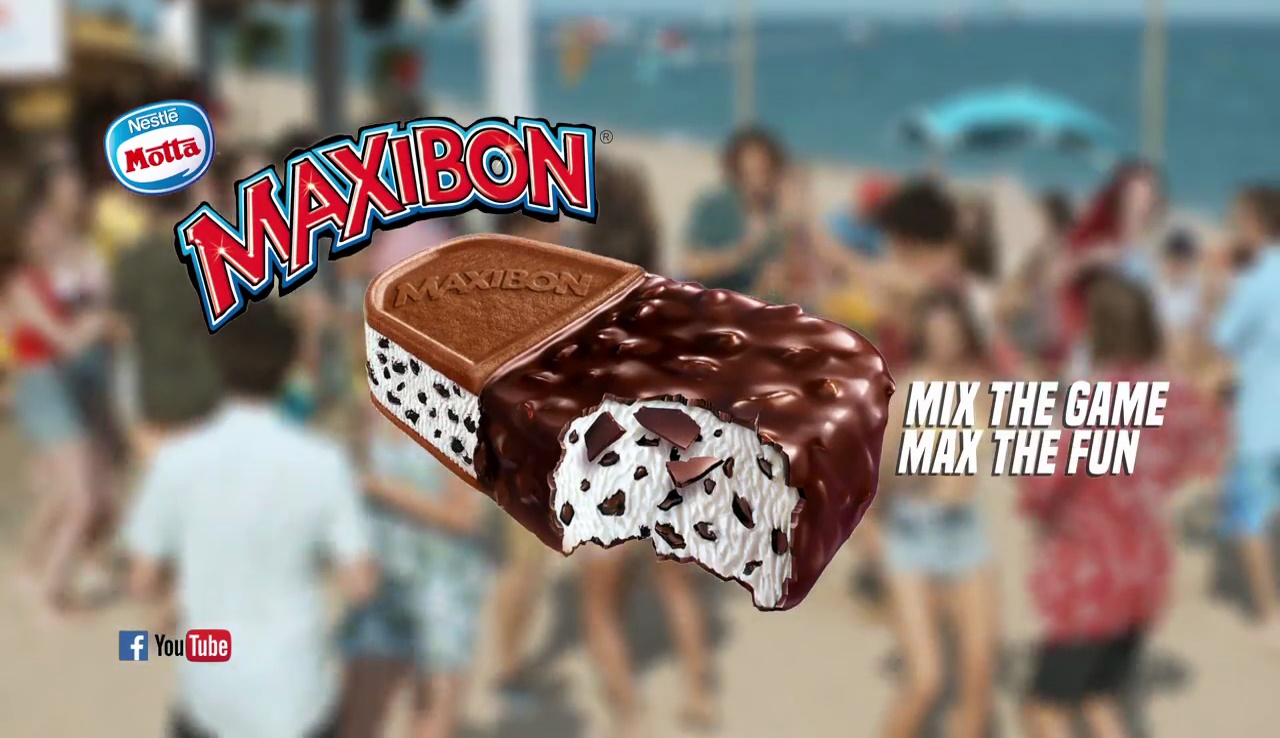 Pubblicità gelato Maxibon Motta: granella o biscotto - Musica di Boney M