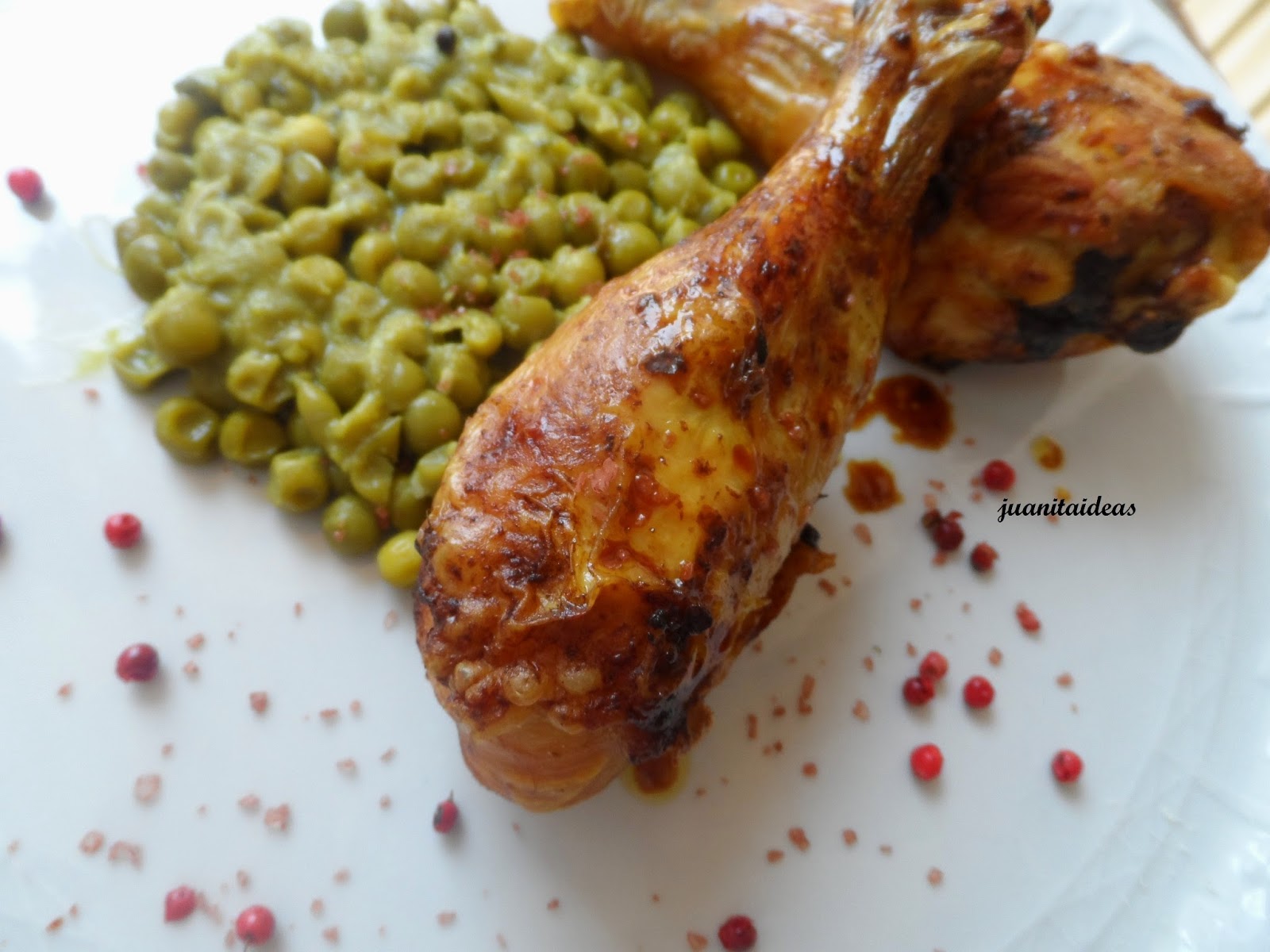 juanita ideas para el hogar: PERNILES DE POLLO CON PIMIENTA ROJA