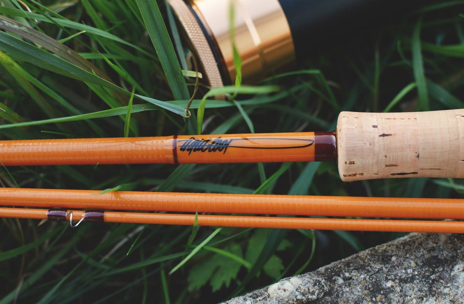Handcrafted graphite and fiberglass fly rods: James Green glass
