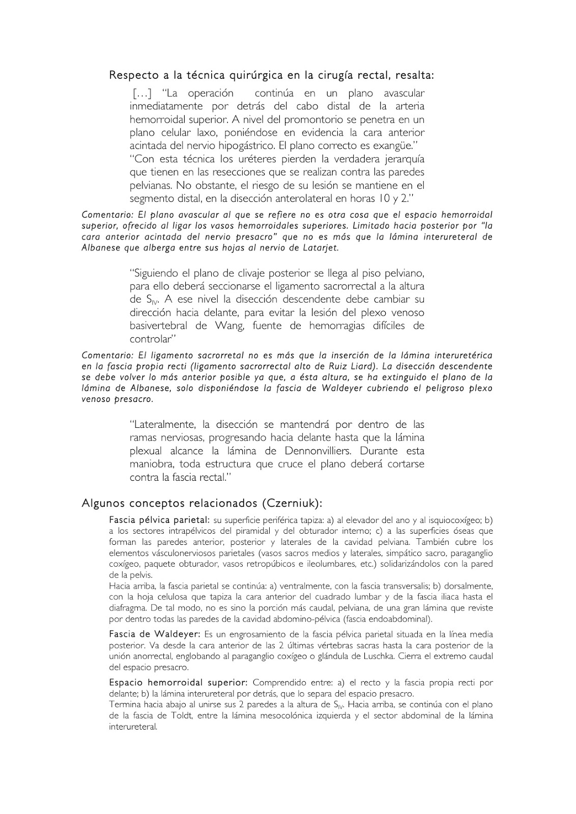 Cuadernos de Anatomía Quirúrgica: La Lámina inter-ureteral de Albanese.