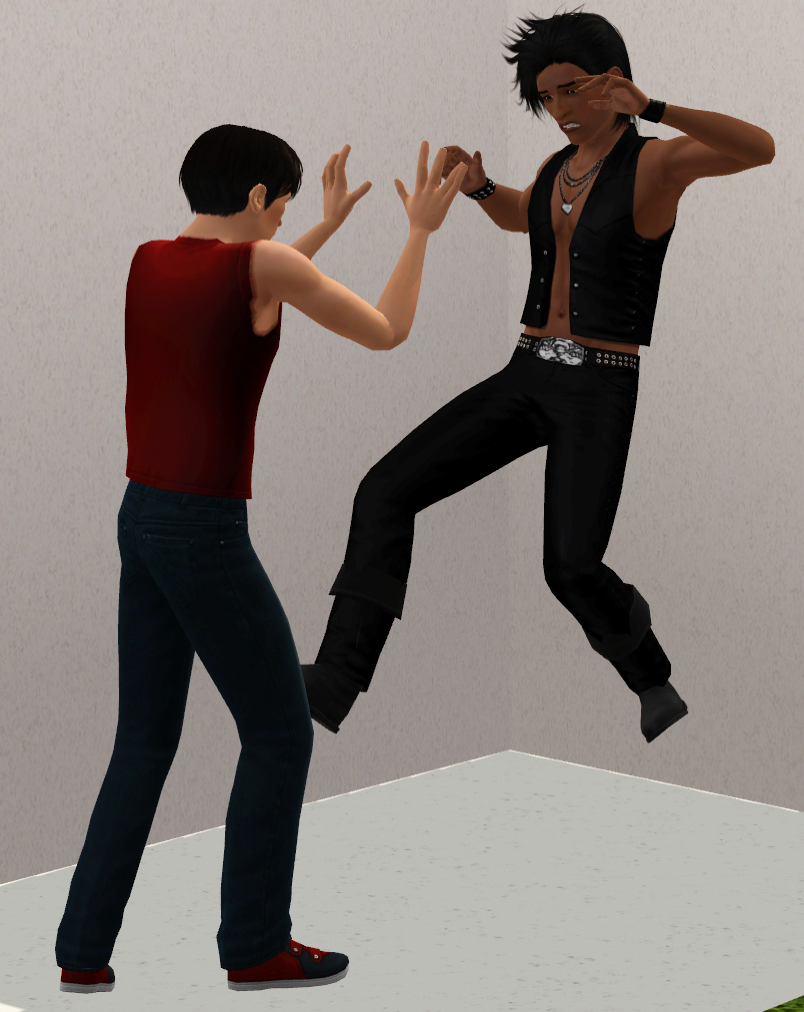 Zhippidy's Custom Poses for Sims 3: Adult - Anger Fight - 12 Poses