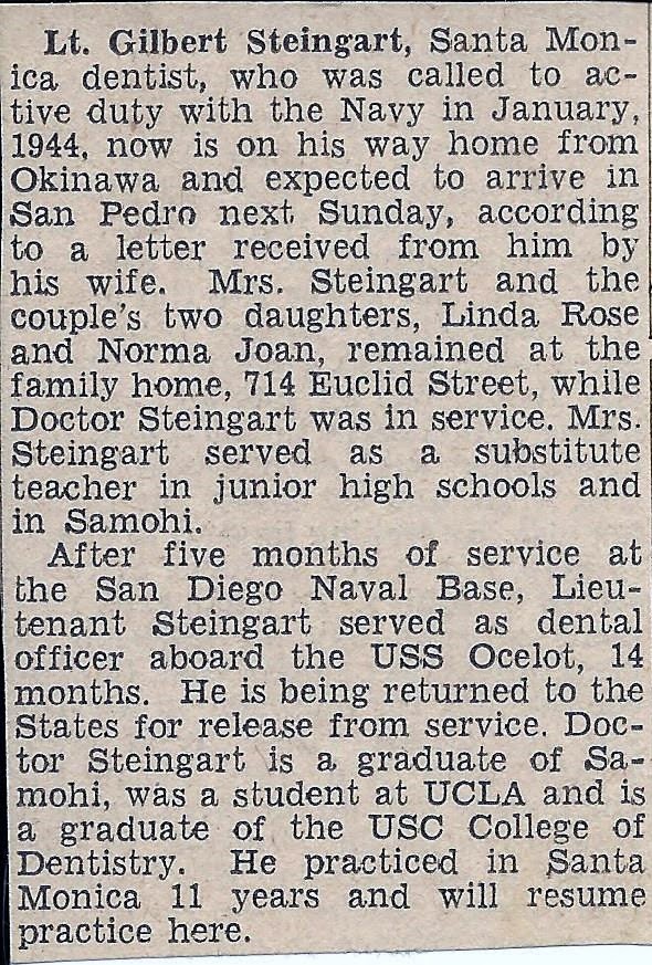 WWII Navy Dentist WWII Navy Dentist