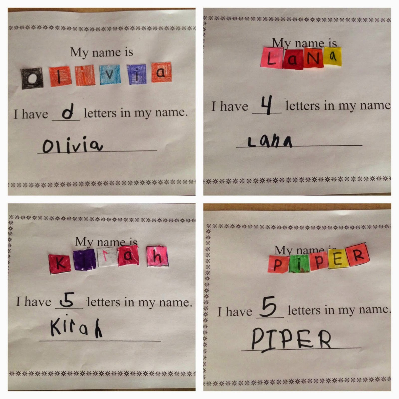 The Garden Where Kinder Grows: Name Writing Practice