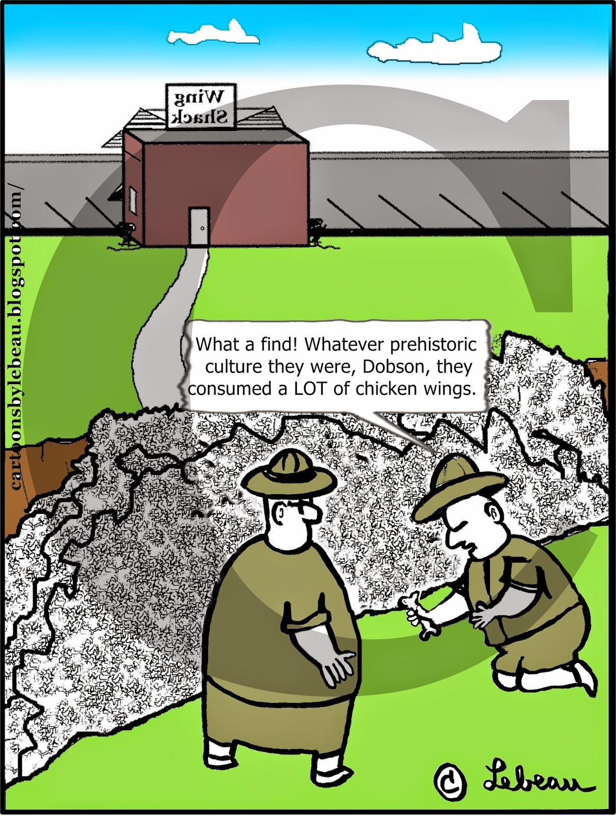 Cartoons by Lebeau: Cartoon #126 Chicken Bonehead