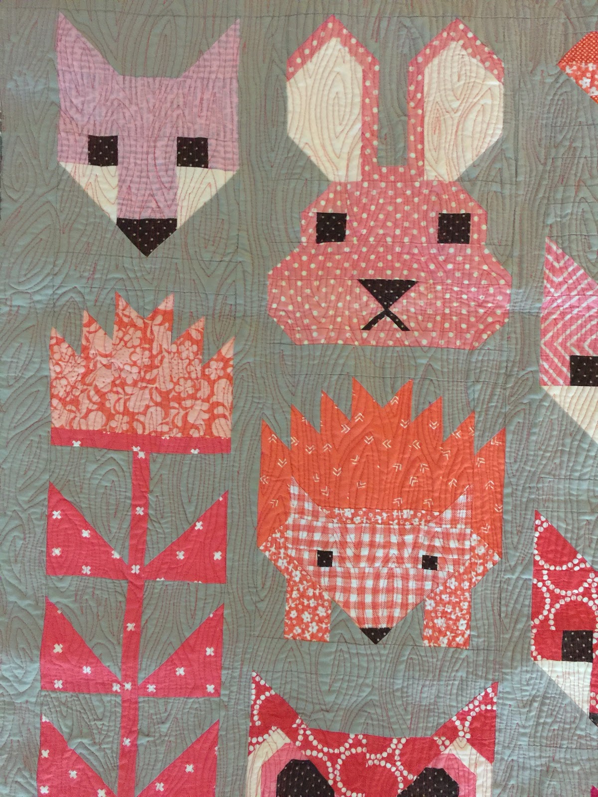 dream quilt create: Fancy Fox quilted!