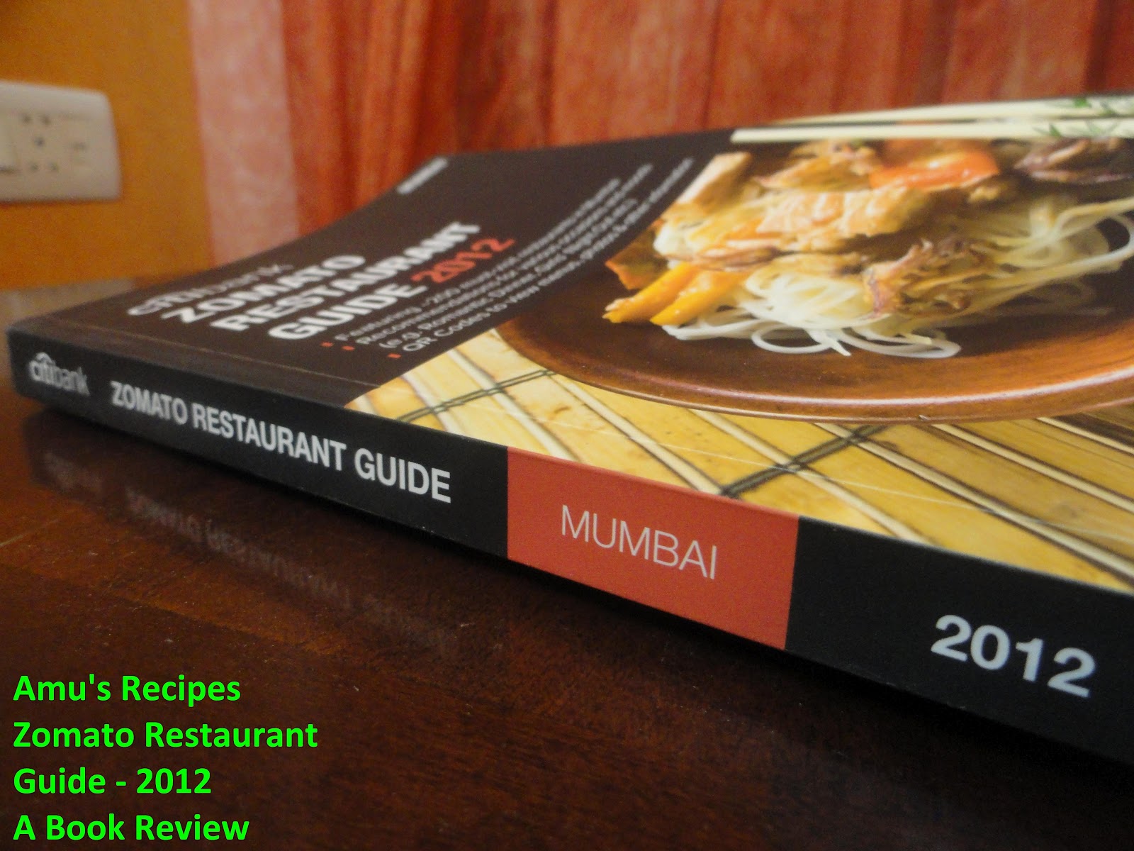 AMU'S RECIPES: Zomato Restaurant Guide 2012 - A Book Review