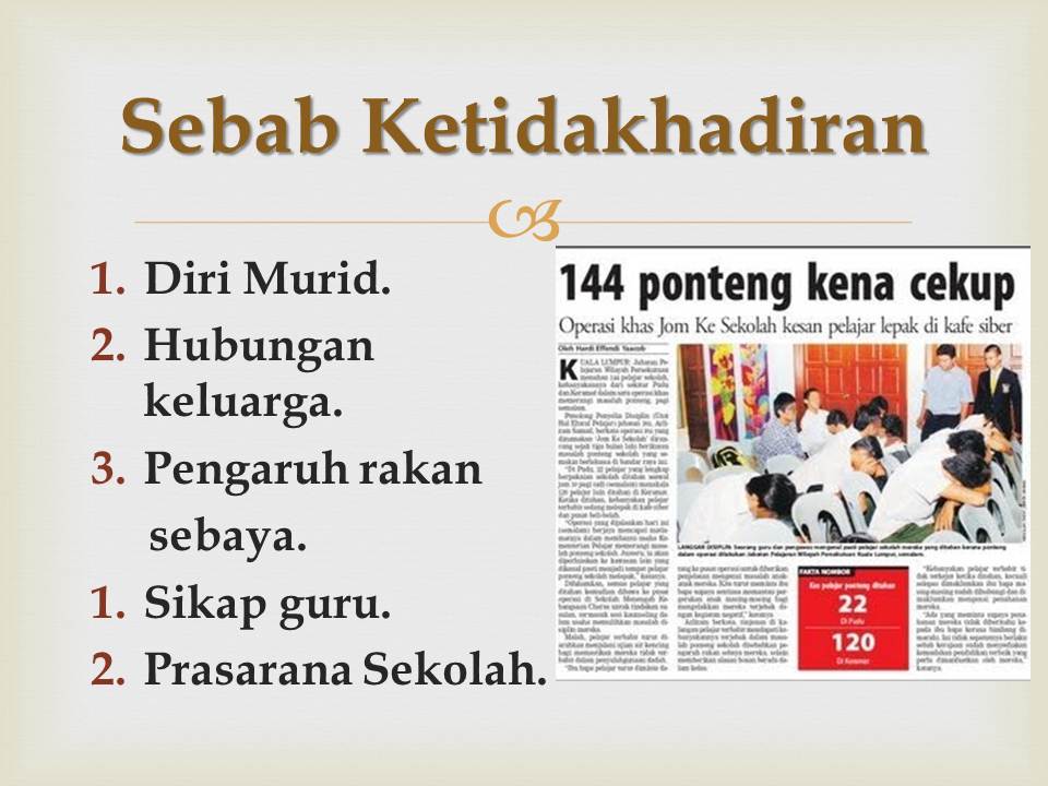 PERANCANGAN STRATEGIK : PONTENG SEKOLAH, KEHADIRAN MURID KE SEKOLAH ...