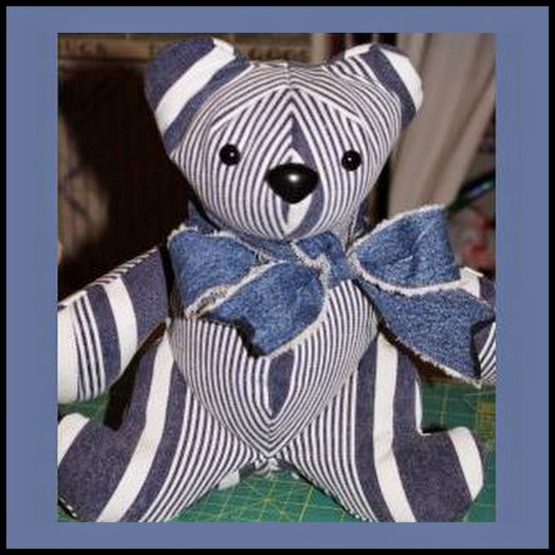 Dollar Store Crafter: Denim Bear From Old Jeans