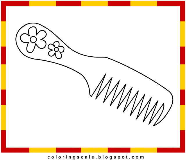 Coloring Pages Printable for kids: Comb Coloring pages for kids