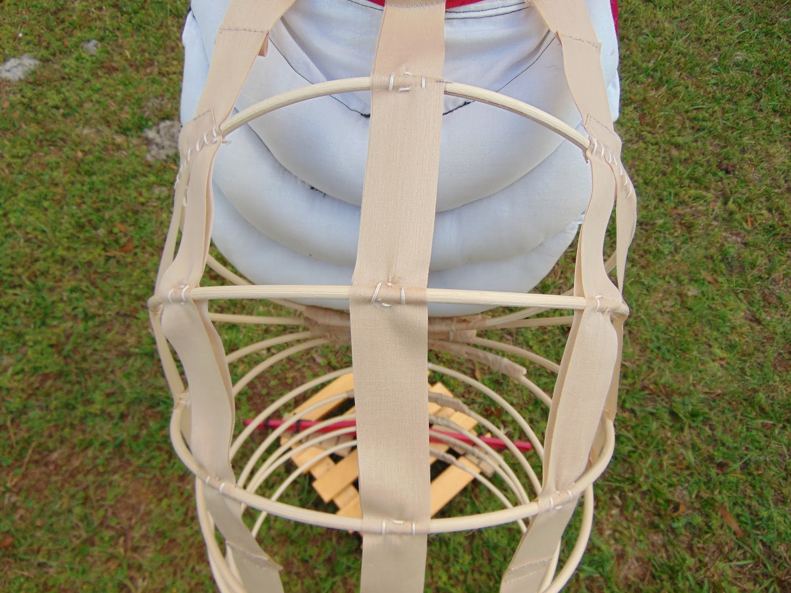 The Antique Sewist: The Cane Hoop Bustle - An Experiment