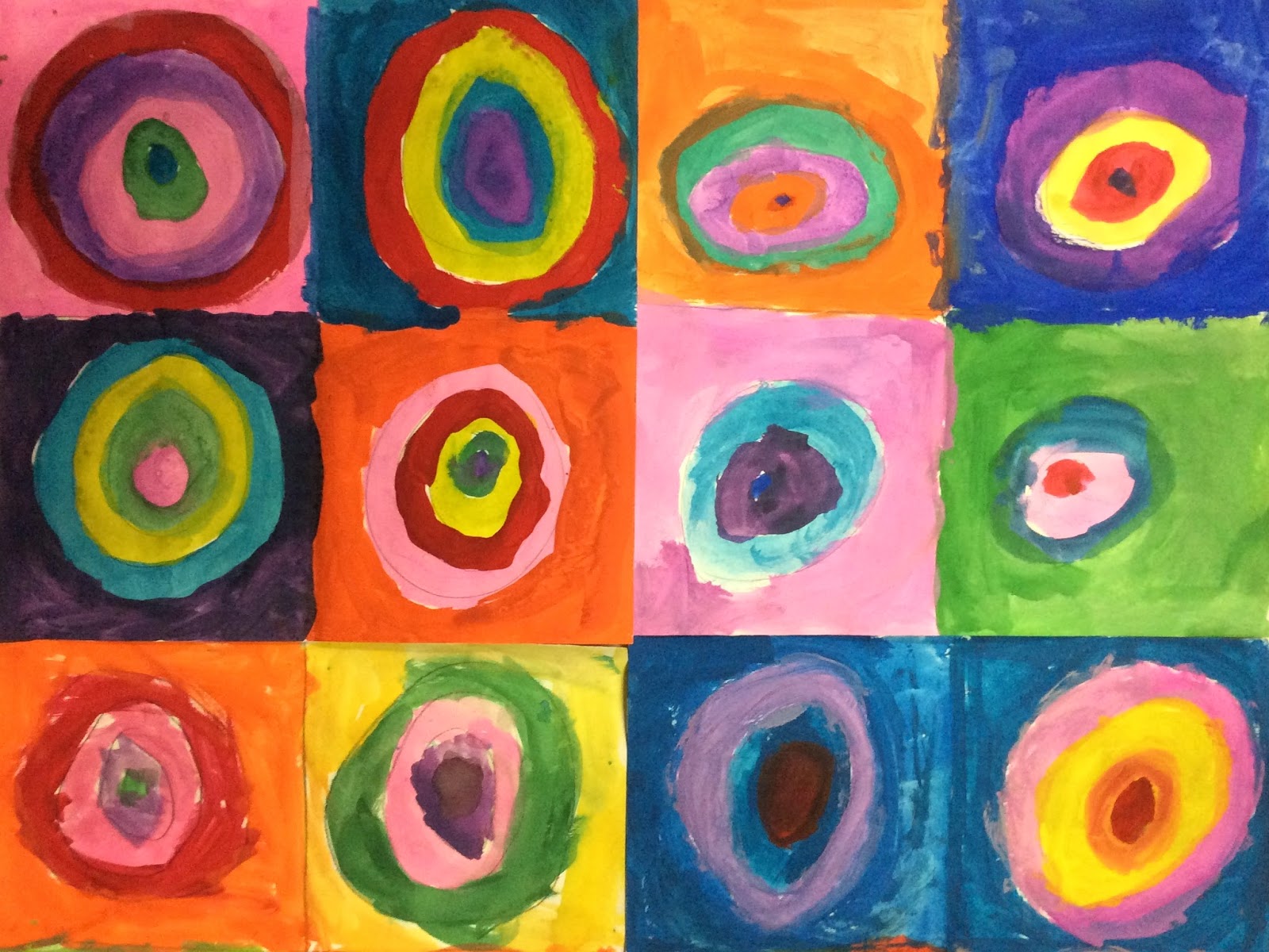 Ms. Curry's Art Room : 2nd Grade Kandinsky Concentric Circles