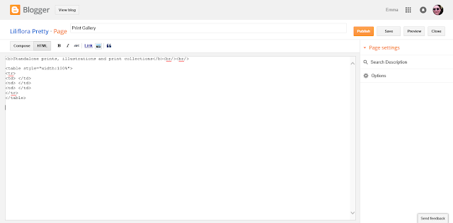 Liliflora Pretty: How to add a simple image gallery to Blogger