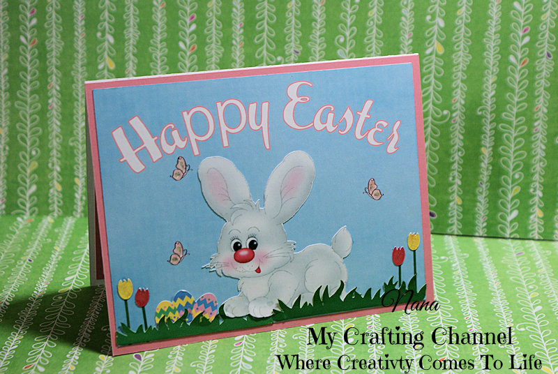 Easter Bunny Scene Card