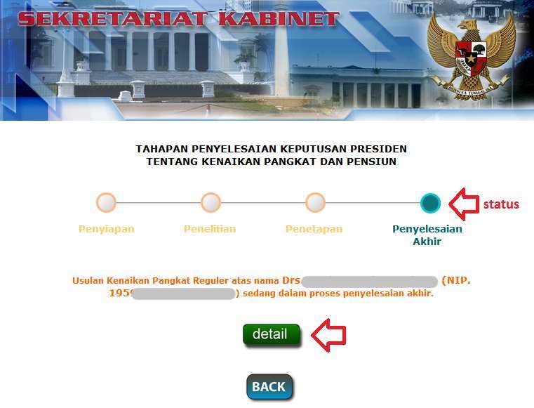 Cek Status Pengajuan Pangkat dan Pensiun Golongan IVc Keatas - WAWASAN ...