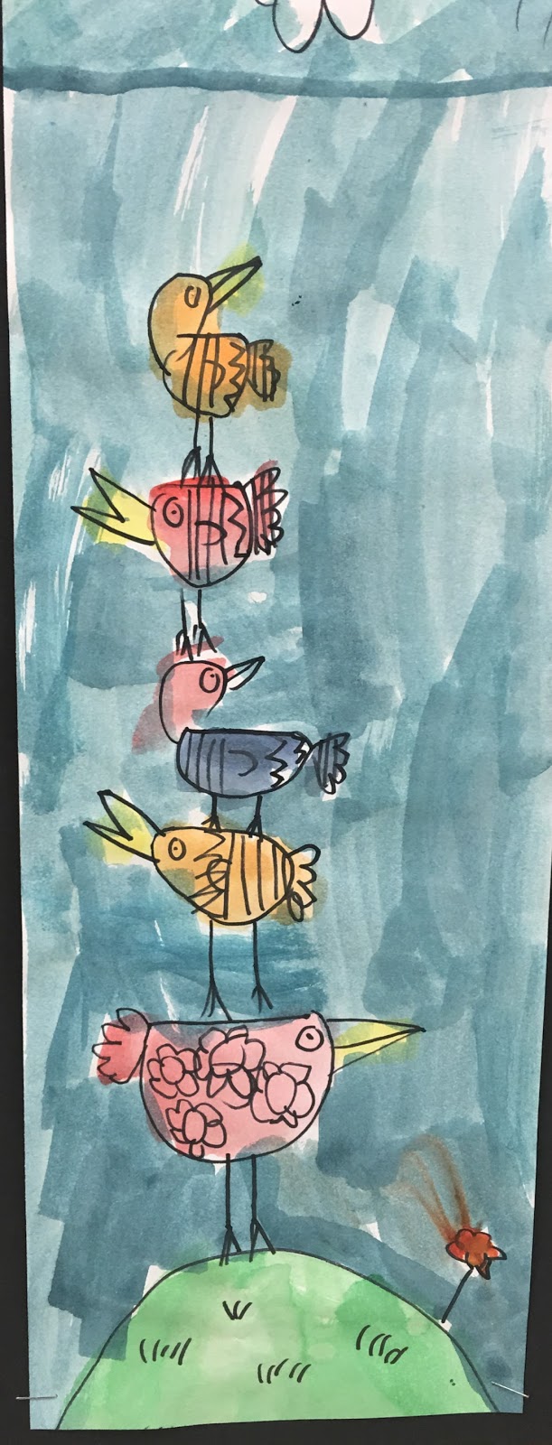 Art Room Blog: 1st Grade Stacking Birds...