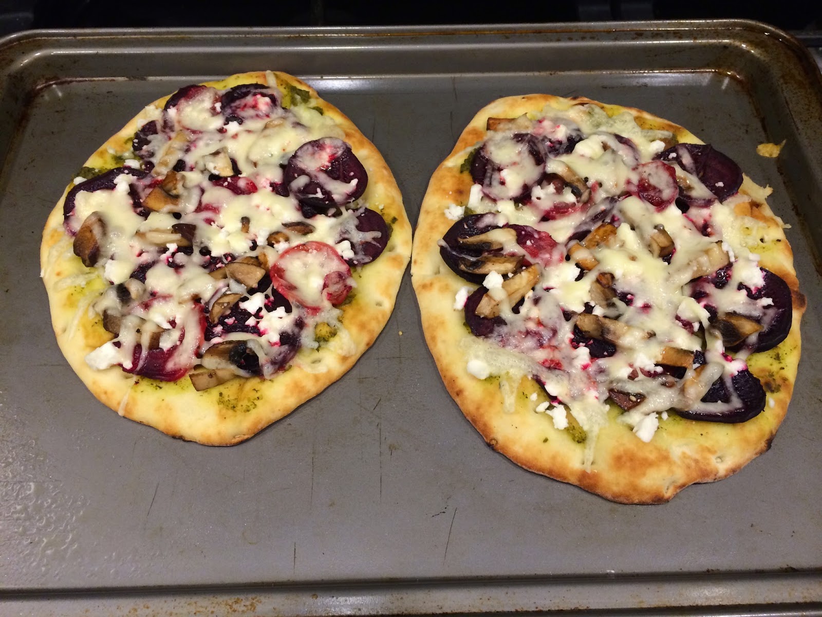 Tangled Elegance: Roasted Beet Pizza