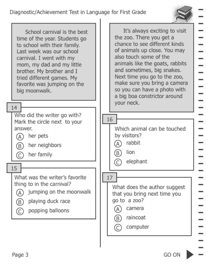 ONLINE SAT-10 Practice Tests for KG, Grade 1, and Grade 2: Diagnostic ...