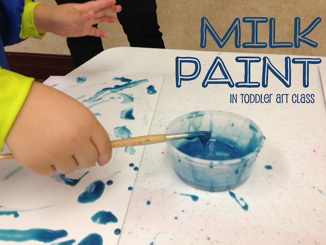 Toddler Art: Milk Painting : library makers