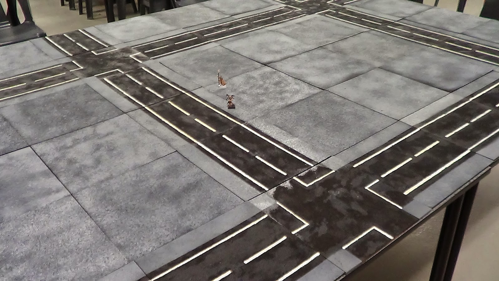 Lead Capes - A Superhero Wargames Blog: Terrain Finished: Road Tiles