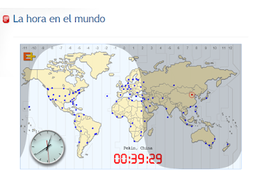 Escuela infantil castillo de Blanca: LA HORA EN EL MUNDO