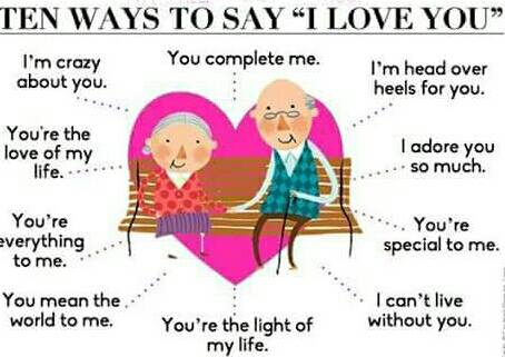 Click on: 10 WAYS TO SAY "I LOVE YOU" & LOVE IDIOMS ON VALENTINE'S DAY