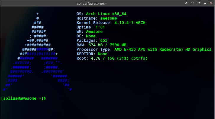 SOLLUS-SOFT: Установка тайлового менеджера Awesome WM 4.0 на Arch Linux