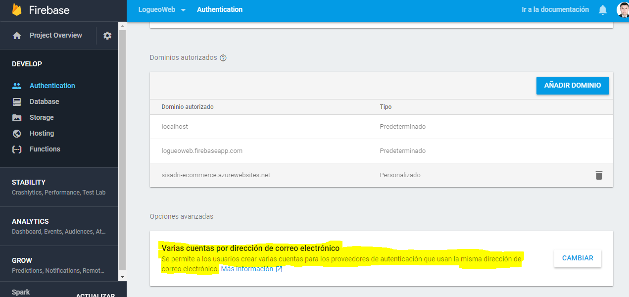 Conocimiento Compartido: Configurar firebase autenticacion login facebook Conocimiento Compartido: Configurar firebase autenticacion login facebook
