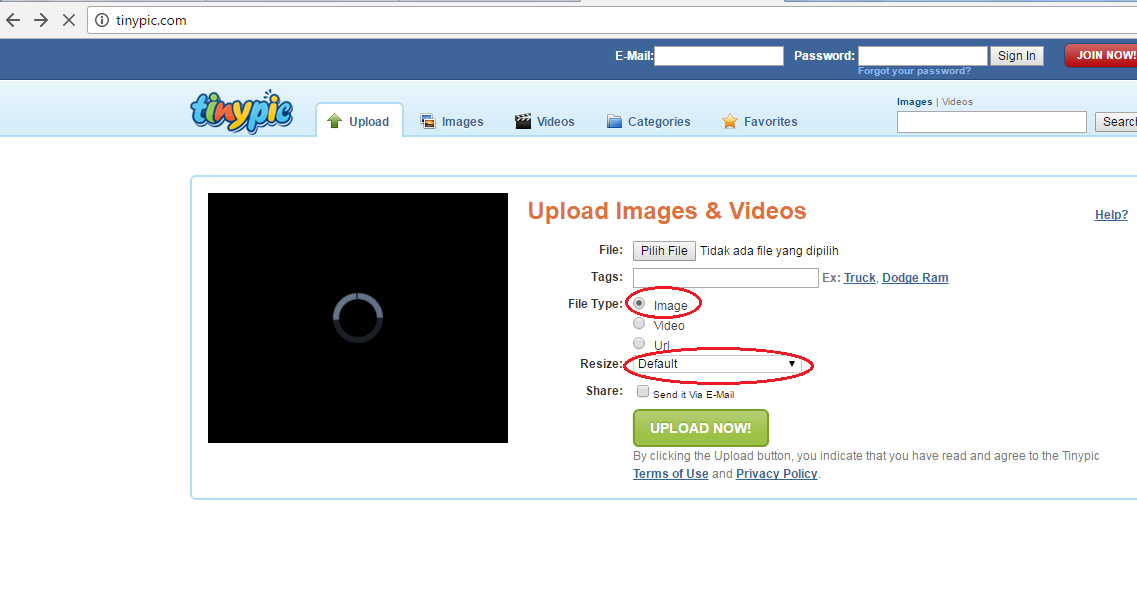 Putri Cahyati berkicau: Cara Mudah Upload Gambar/Foto Dengan Tinypic