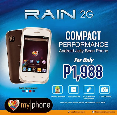 MyPhone Agua RAIN 2G: Specs, Price and Availability in the Philippines