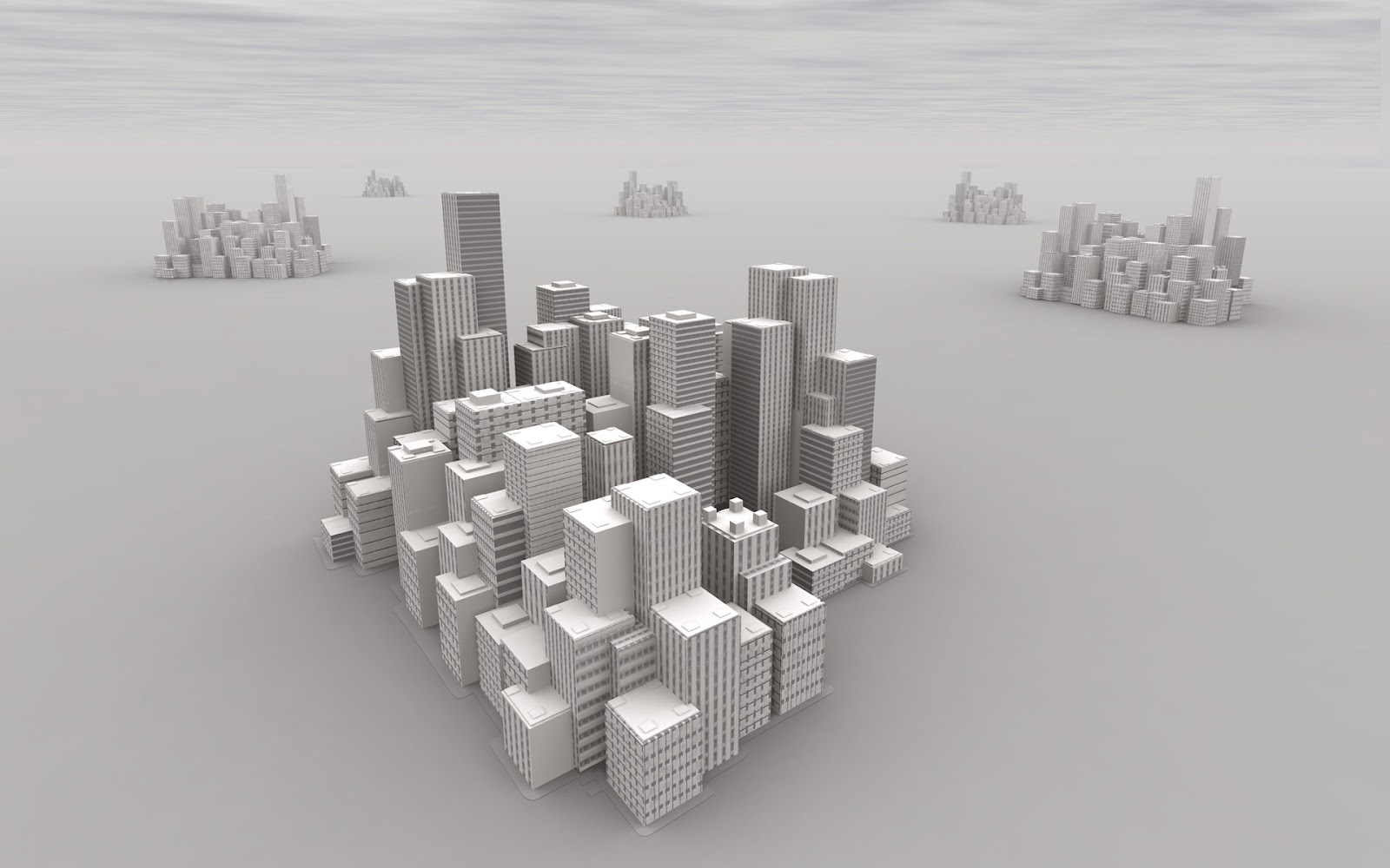 Bunch of 3D Buildings Hd Wallpaper ~ The Wallpaper Database