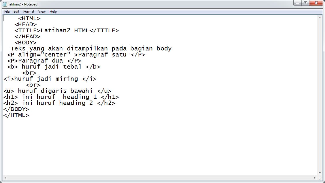 Hardware: Cara membuat HTML