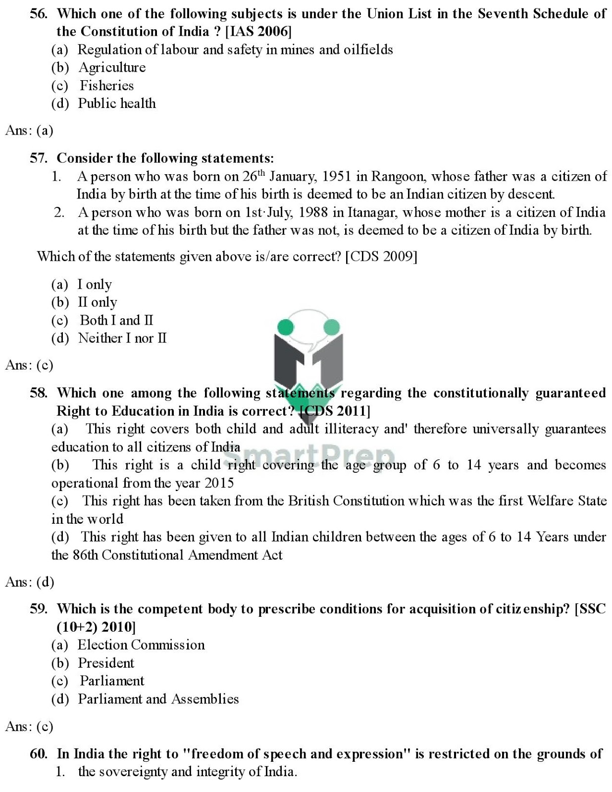 KNOWLEDGE FOR ALL: MCQs INDIAN POLITY AND INDIAN CONSTITUTION FOR ALL ...