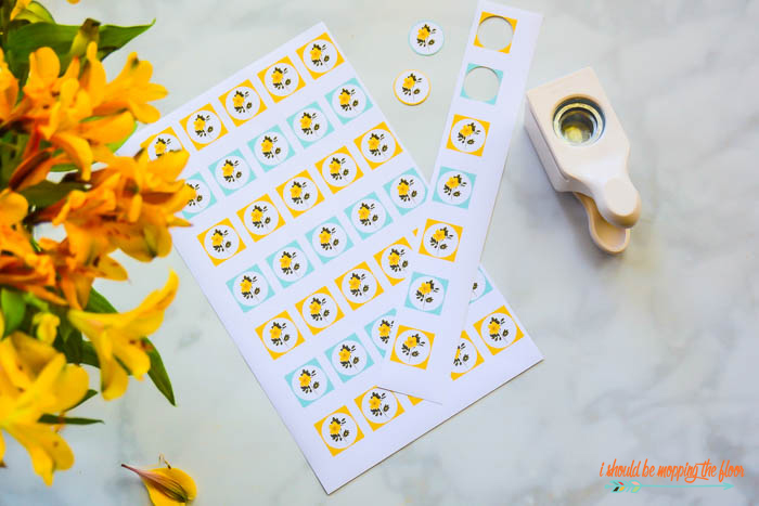 Floral Printable Stickers | i should be mopping the floor