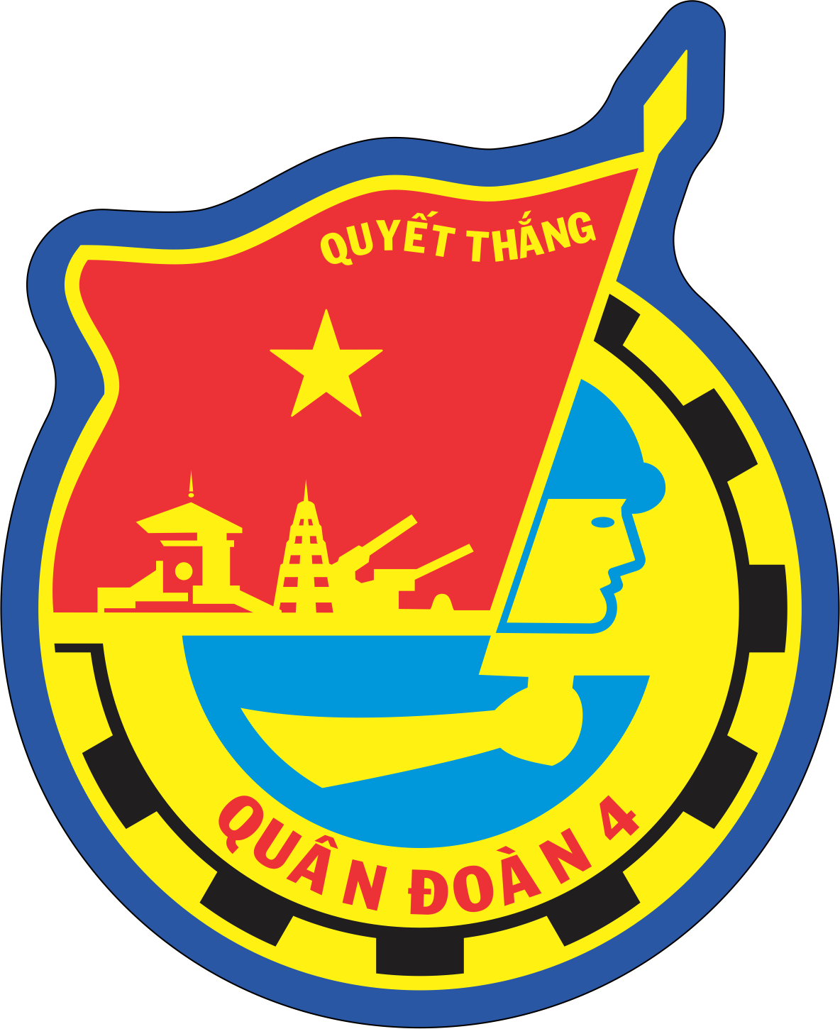 Logo Team Football: Logo Quân Đoàn 4 Vector
