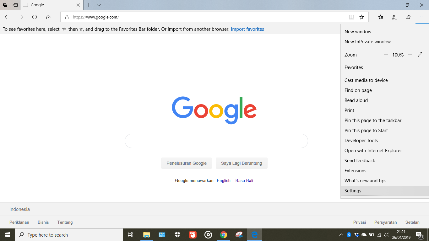 Begini Nih Caranya Mengubah Search Engine Default di Microsoft Edge