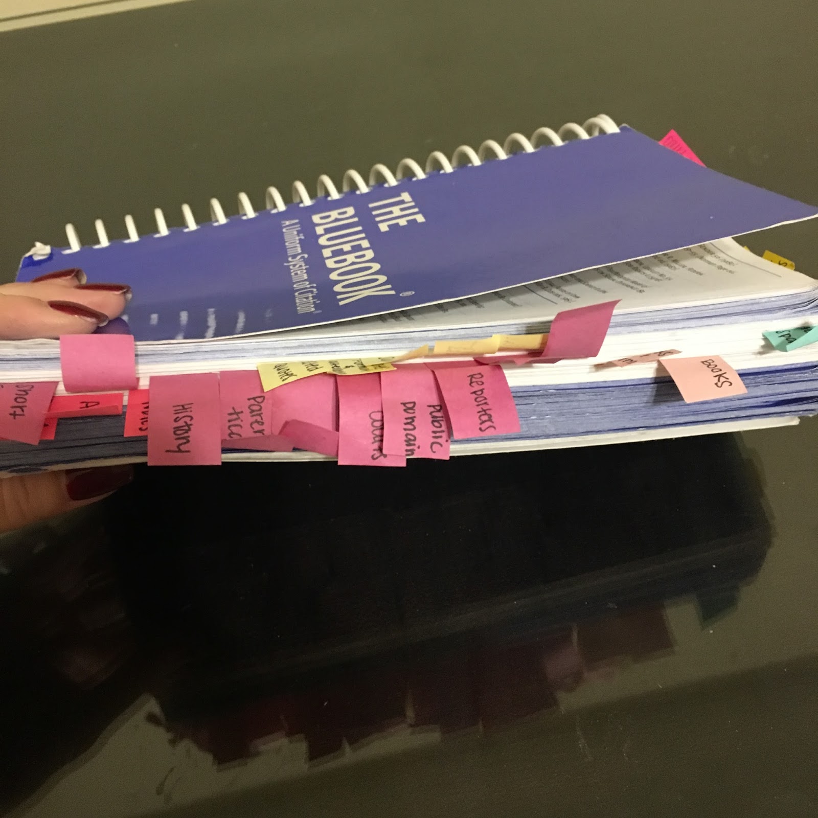 Tabbing the Bluebook