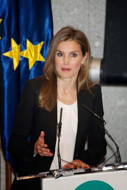 Princess Letizia Attends an Award Ceremony in Madrid.