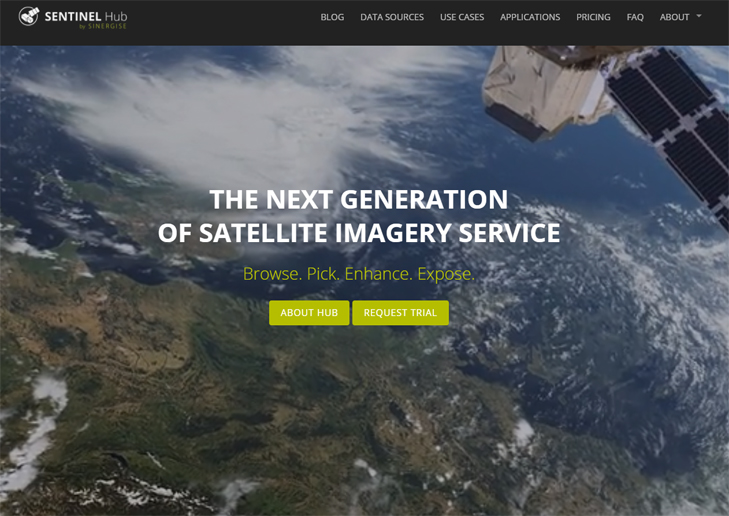 Sentinel hub - 1 year free earth observation data
