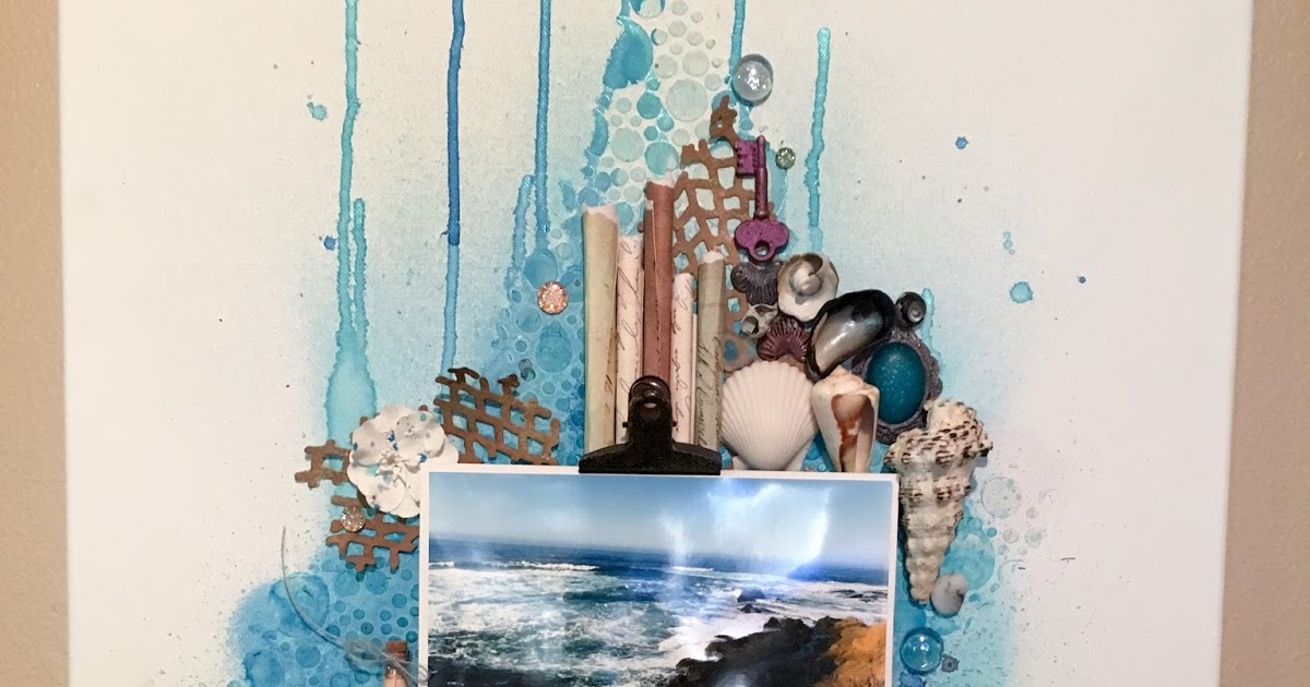 This Bittersweet Life: Deep & Dark Blue Ocean: A Mixed Media Canvas