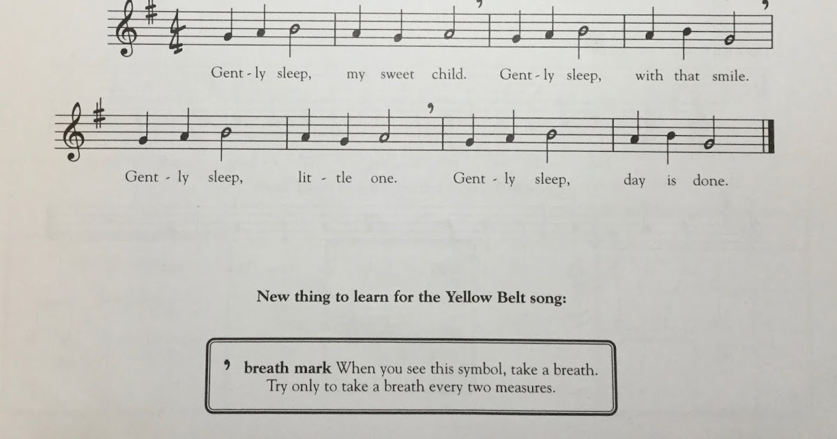 Crestview Recorder Karate: Yellow Belt - Gently Sleep