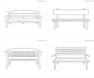 Four Coloring: Free printable Bench coloring pages for kids