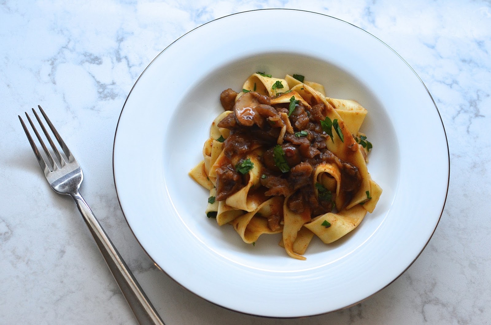 Playing with Flour: Chestnut and mushroom ragù